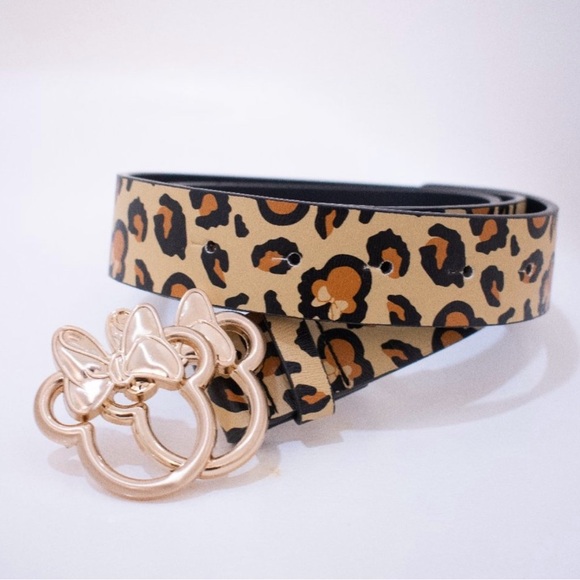 Disney | Accessories | Disney Animal Print Minnie Mouse Belt Sz L Nwt ...